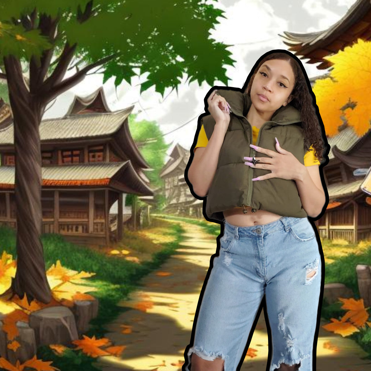 Jonin cropped vest (women) – Anime yofuku